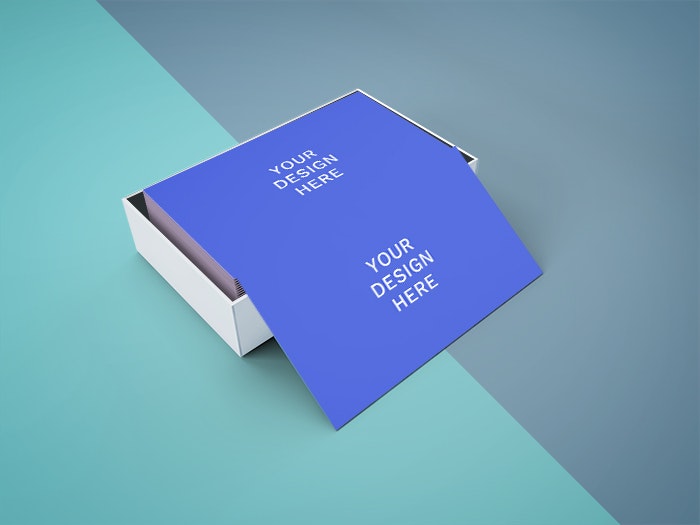 Business Card Mockup In Cardboard Box Generator - MockupBro