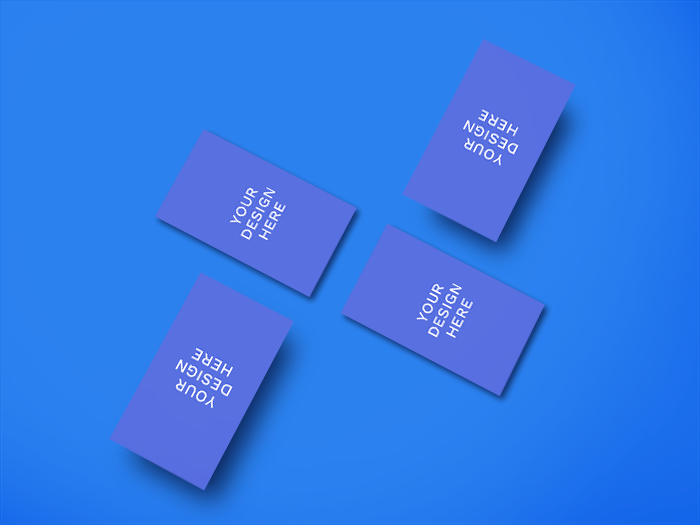 Top View Business Cards Mockup Generator - MockupBro