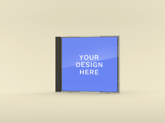 Front View Plasctic CD Box Generator - MockupBro
