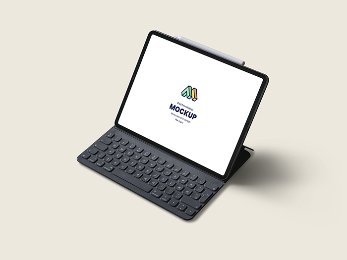 iPad Pro Mockup with Keyboard Generator - MockupBro