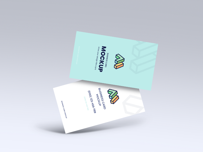 Minimalistic Business Card Mockup Generator - MockupBro